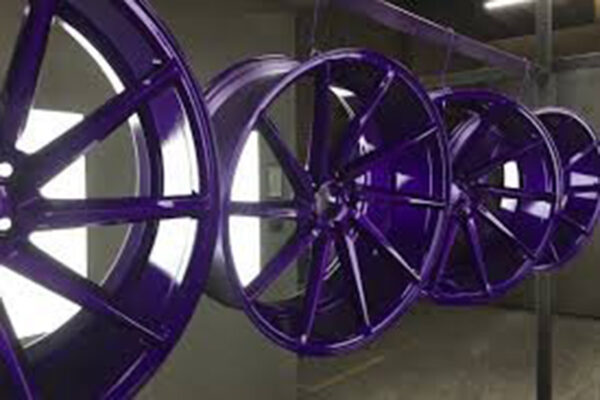 Restored wheels – JRB powder coating and shot blasting